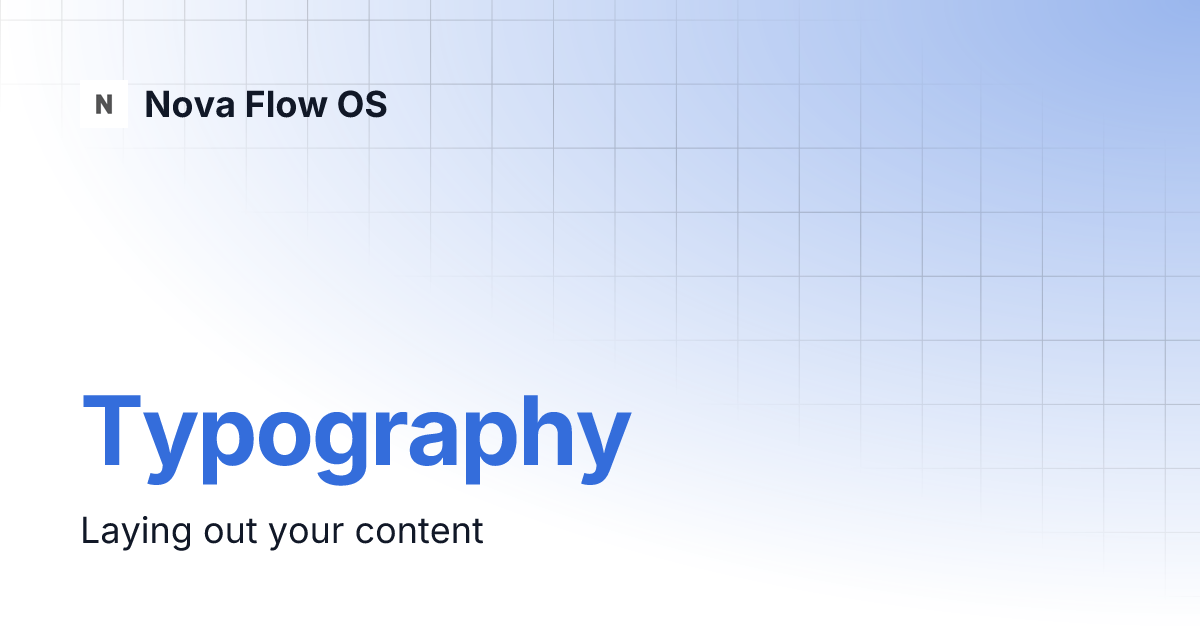 Typography | KDE Developer Platform | Nova Flow OS