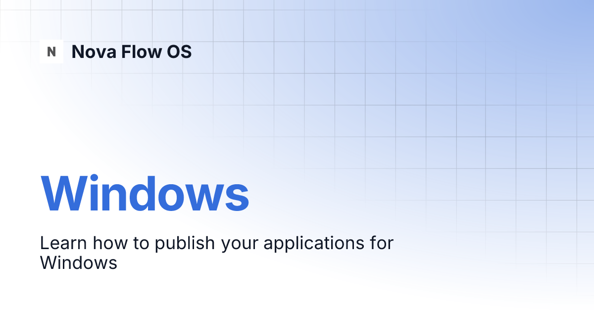 Windows | KDE Developer Platform | Nova Flow OS