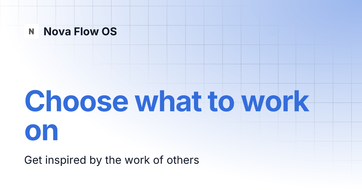 Choose what to work on | KDE Developer Platform | Nova Flow OS