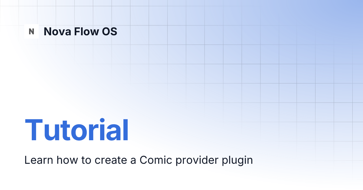 Tutorial | Nova Flow OS
