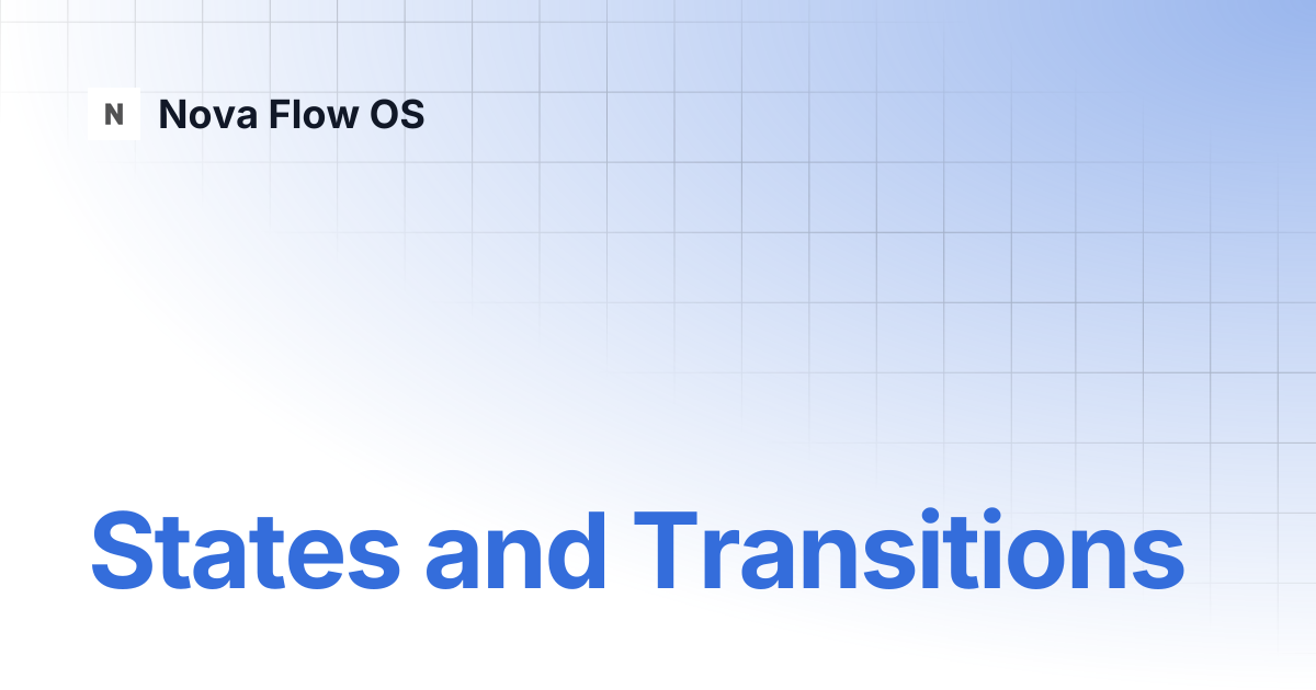 States and Transitions | Nova Flow OS