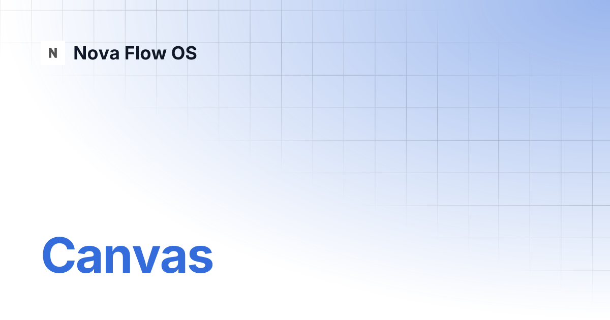 Canvas | Nova Flow OS
