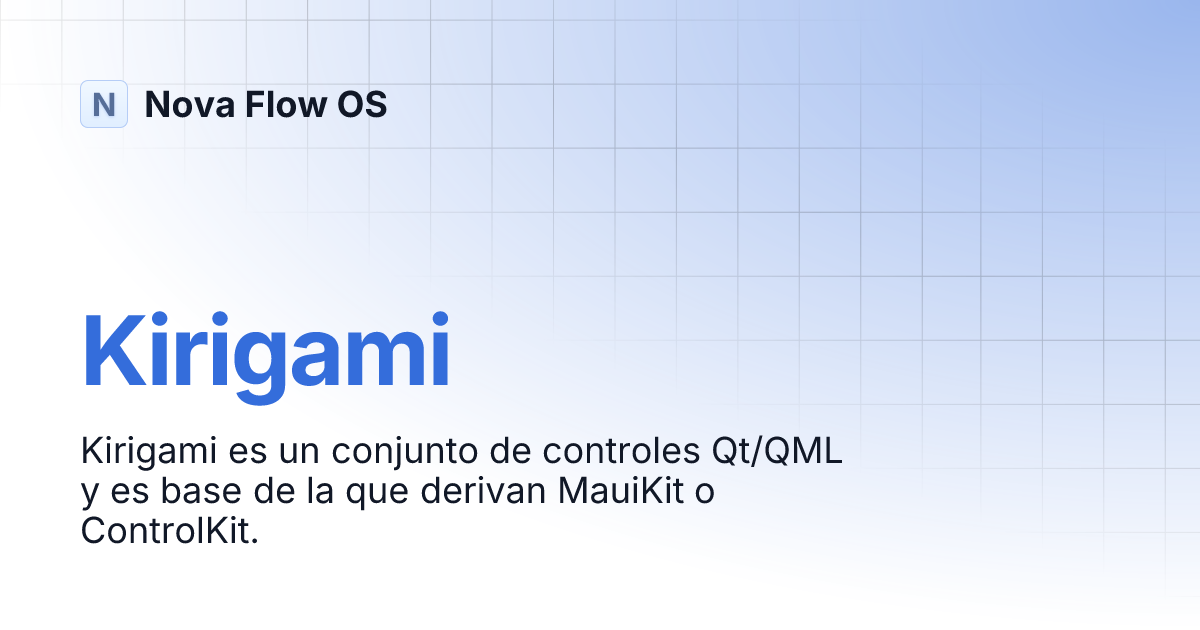 Kirigami | Nova Flow OS