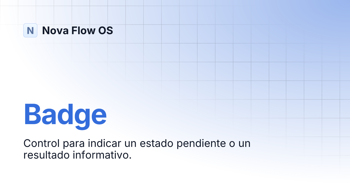 Badge | Nova Flow OS